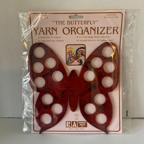 Vintage | Office | Vintage Tortoise Shell Butterfly Yarn Organizer Made ...